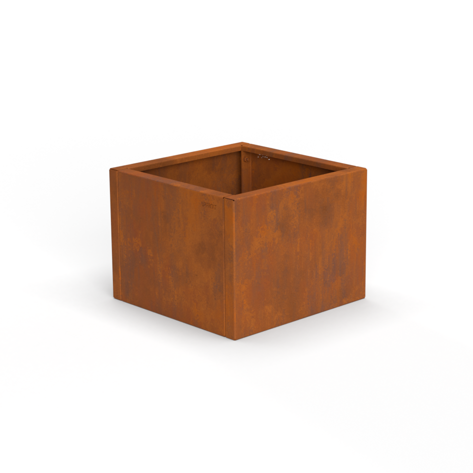 Højbed med bund - corten stål - type A